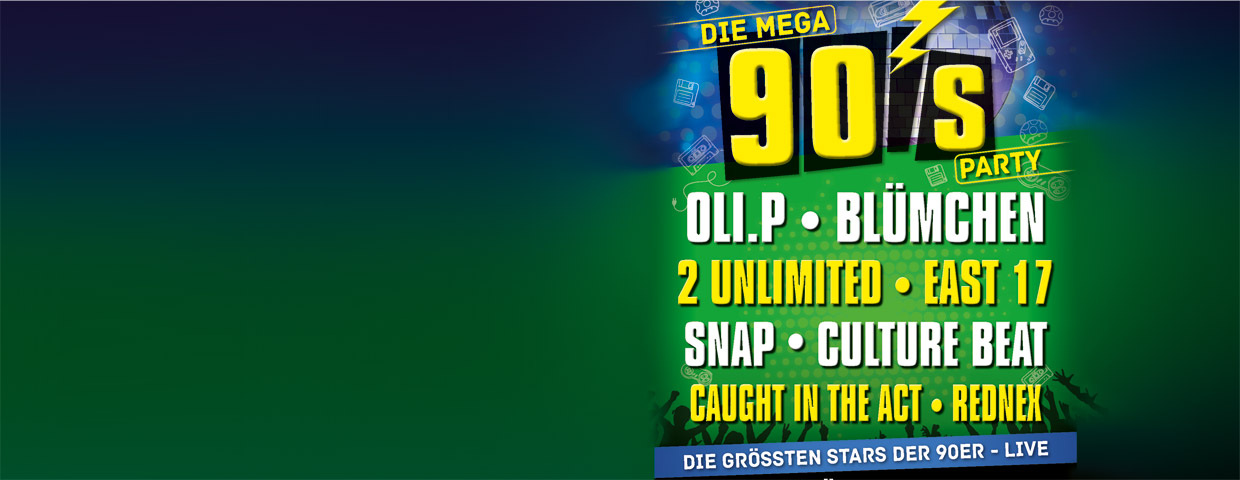 Die Mega 90s Party Tickets - Ticketcorner offizieller Ticketverkauf